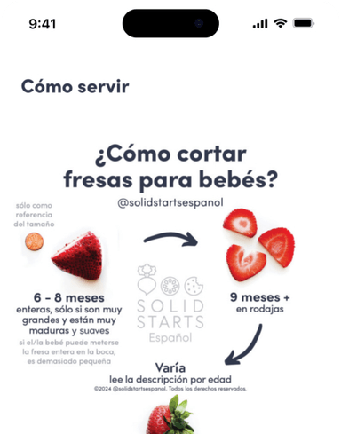 Solid Starts - Cómo comenzar a ofrecer alimentos sólidos