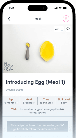 The Solid Starts App - Solid Starts & First Foods Database